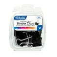 BAZIC Binder Clips Multi Size Black Small Large Paper Clips (12/Pack ...
