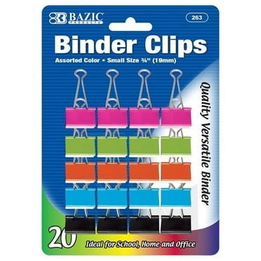 BAZIC Binder Clips Medium 1 1/4" (32mm) Black, Paper Clip(12/Pack), 12 ...