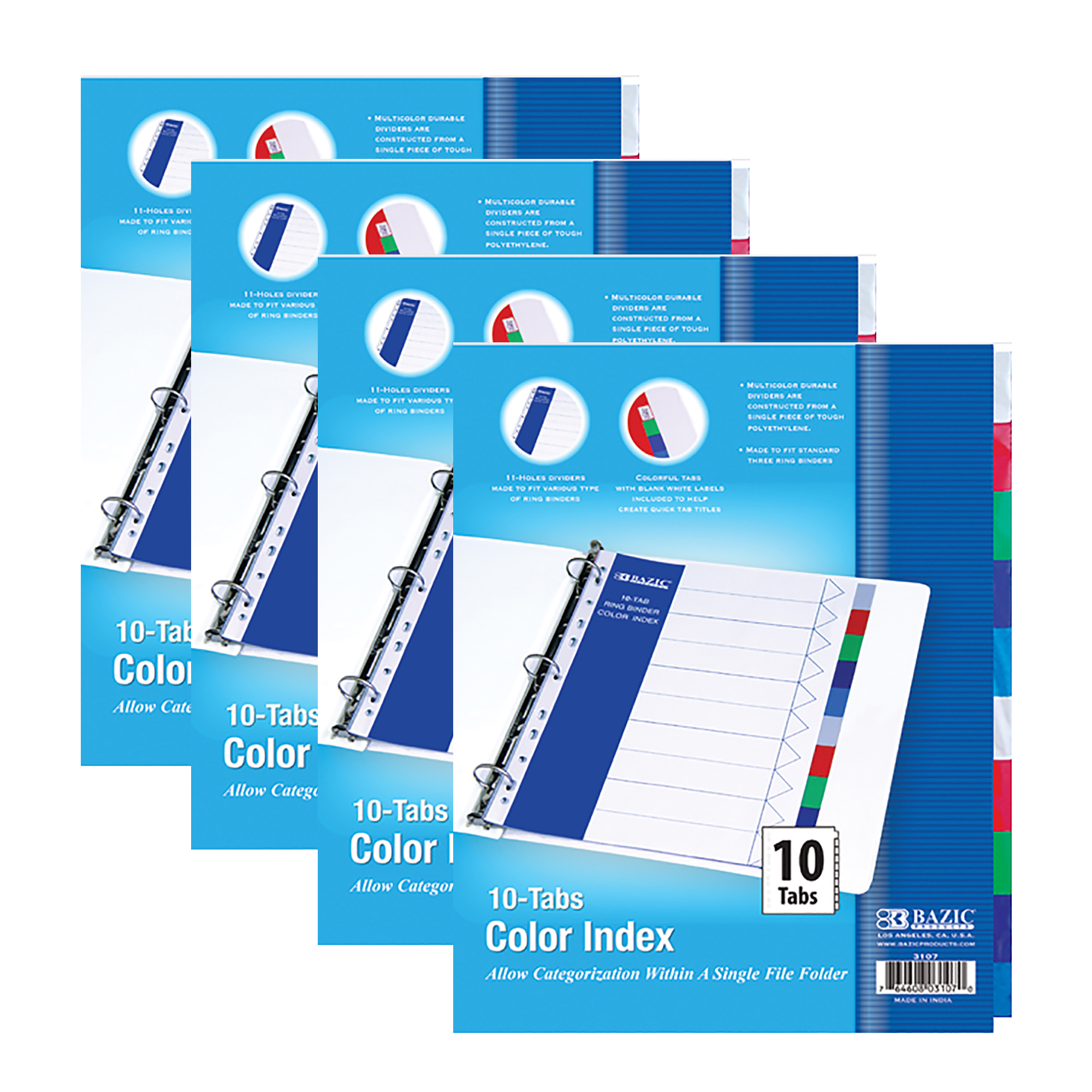 Expanding Pocket Index Dividers, 8-Tab, 11 X 8.5, Assorted, 1 Set/pack ...