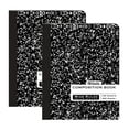 BAZIC Wide-Ruled Black Marble Composition Notebook, 100 Sheets, Perfect ...
