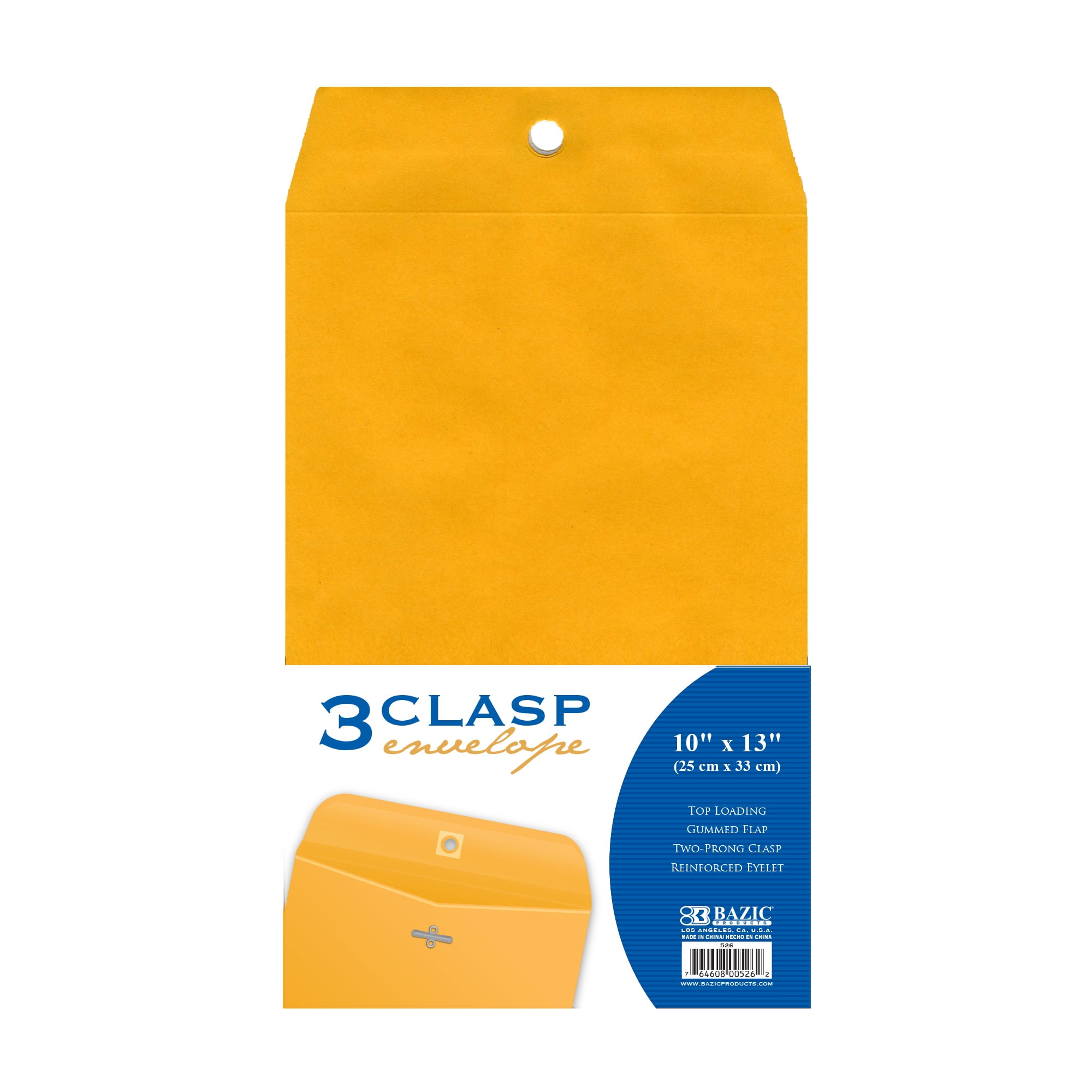 BAZIC Catalog Envelope 10" x 13" Gummed Seal Eyelet Closure, 144-Count ...