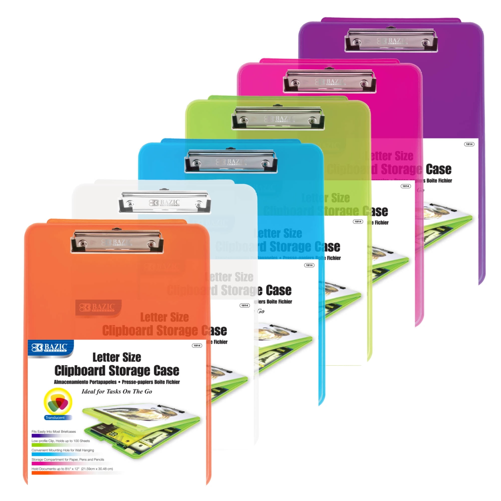 BAZIC Clipboard Storage Case, Plastic Briefcase, Letter Size, 12-Pack ...