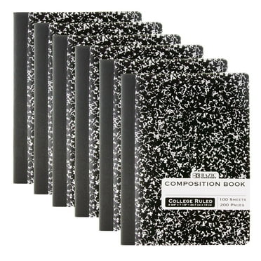 Bazic 5091 C/R 100 Ct. Premium Black Marble Composition Book Case of 48 ...