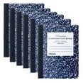 BAZIC Blue Marble Composition Book, Unruled 100 Sheet Notebook, 6-Pack ...