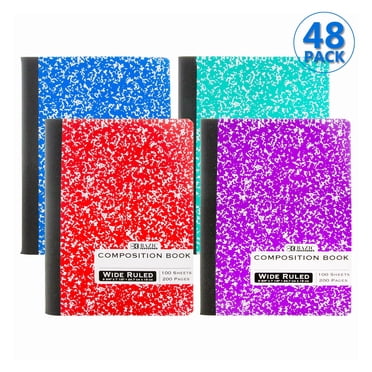 Pen+Gear Wide Ruled Poly Composition Book, 7.5" x 9.75", Purple, 80 ...