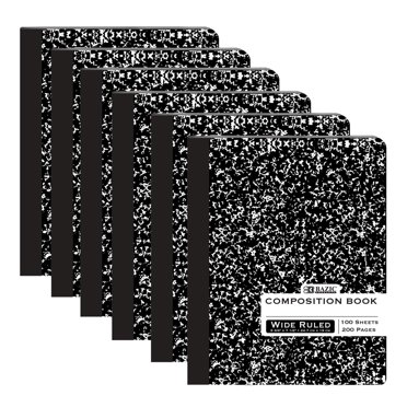 Marble Composition Book, Assorted Colors, Pack of 6 - Walmart.com