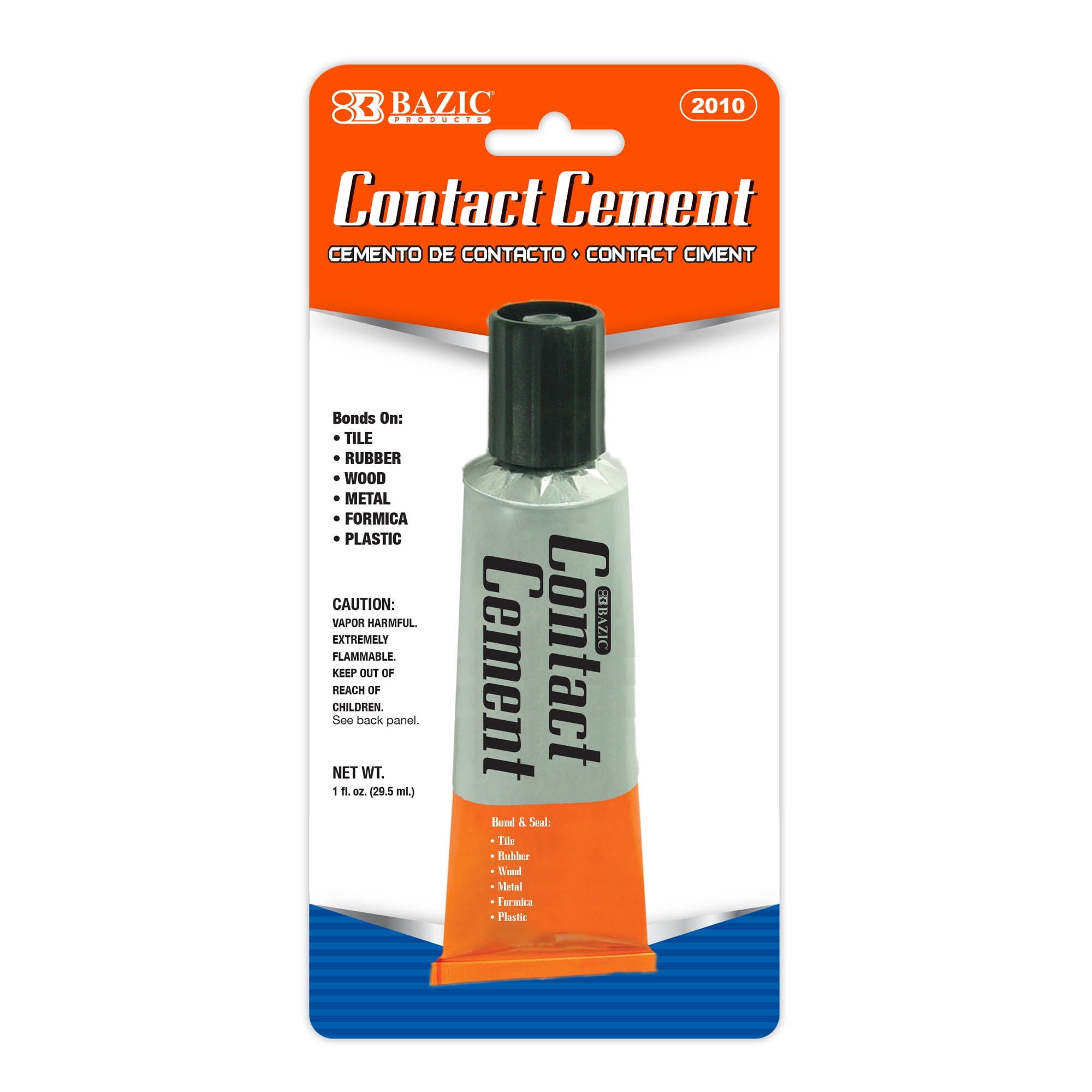 BAZIC Contact Cement Glue 1Oz, Strong Bonds for Tile, Rubber, Wood ...