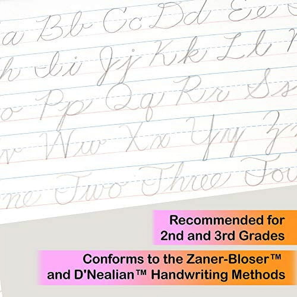 BAZIC Cursive Writing Pad 50 Sheet 10.5" X 8", Handwriting Learning ...