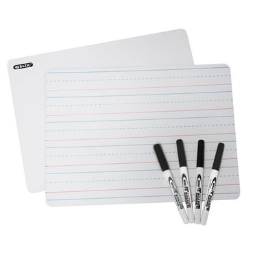 Flipside Products Two-Sided Dry Erase Board, Plain/Ruled, 9" x 12 ...