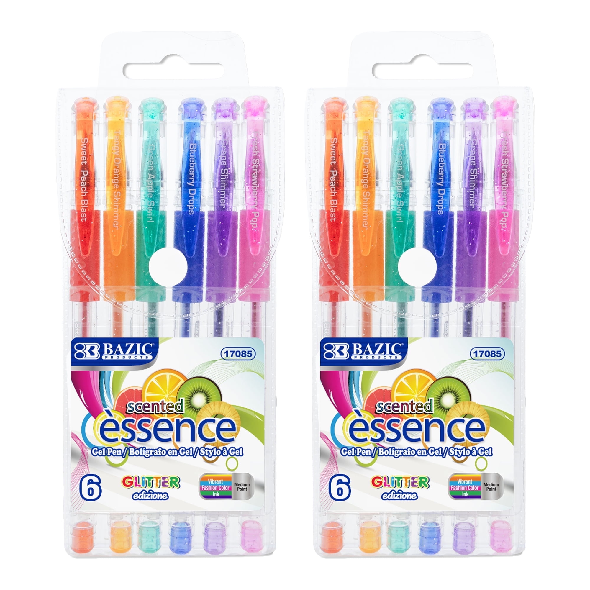 BAZIC Essence Scented Glitter Gel Pens, Colorful Sparkle Ink, Medium ...