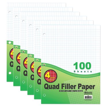 Five Star Reinforced Filler Paper, College Ruled, 100 Sheets/Pack ...