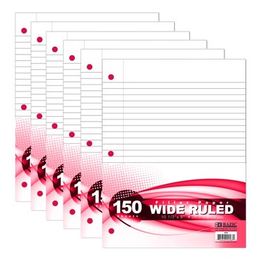 Wide-Ruled Quality Filler Paper, 100 Per Pack - Walmart.com