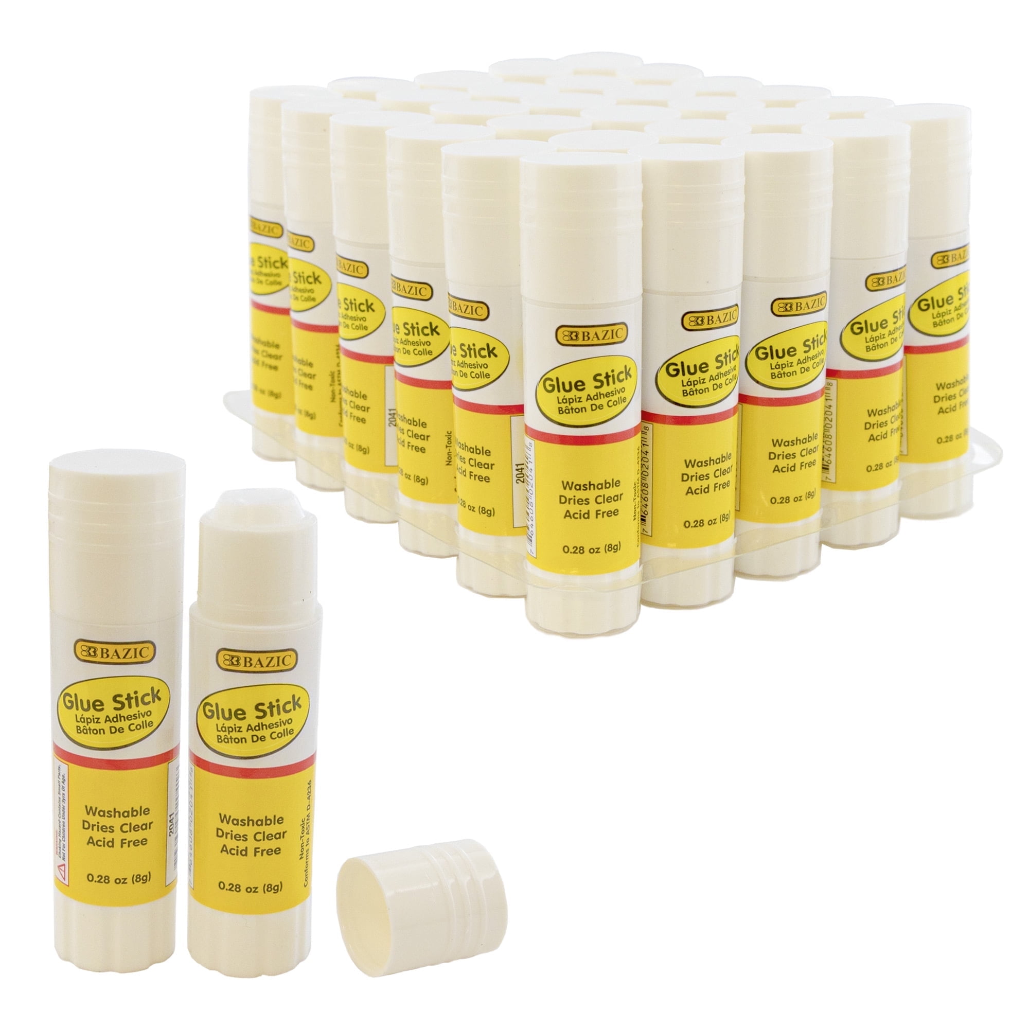 BAZIC Glue Stick 8g/0.28 Oz, White Glue Sticks, Acid Free for Photos ...