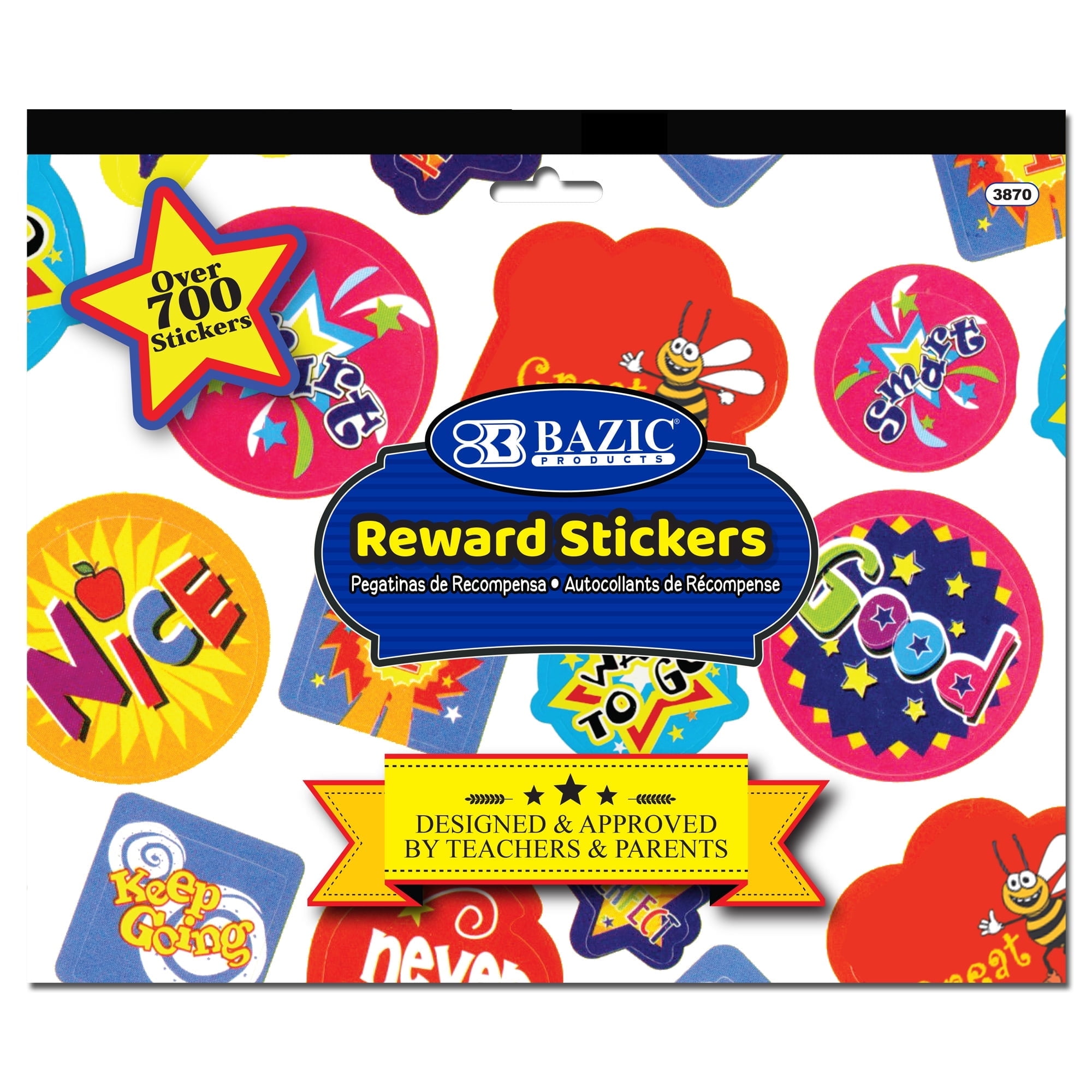 BAZIC Reward Sticker Book for School, Jumbo 700+ Stickers, Incentive ...