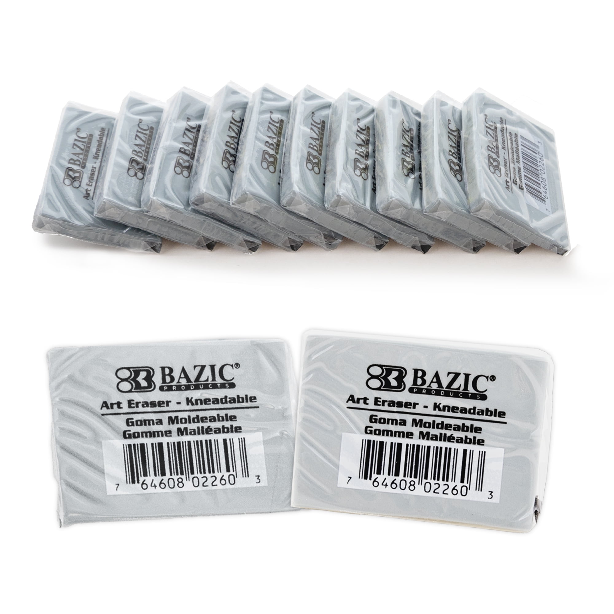 BAZIC Kneaded Eraser, Gray, Erasers for Artist, Drawing Sketching ...