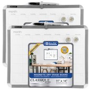 BAZIC Magnetic Dry Erase Calendar Board Aluminium Frame 16"x20", 6-Pack ...