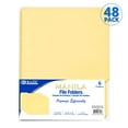 BAZIC Manila File Folder 1/3 Cut Letter Size, Left Right Center Tabs ...