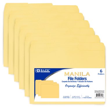 Smead Manila Folders 1/3 Cut Tab, 24 per Pack, Letter Size (11928 ...