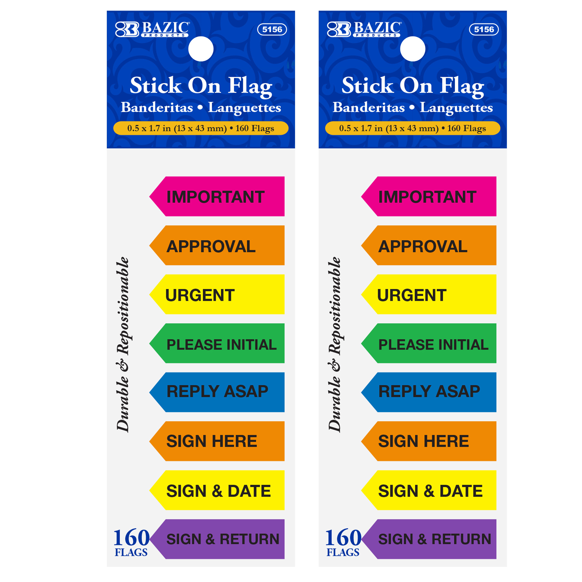 Redi-Tag, RTG21095, Super-size Neon Arrow Page Flags, 120 / Pack, Neon ...