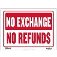 BAZIC No Exchange No Refunds Sign 9"X12", Waterproof Indoor Signage, 24 ...