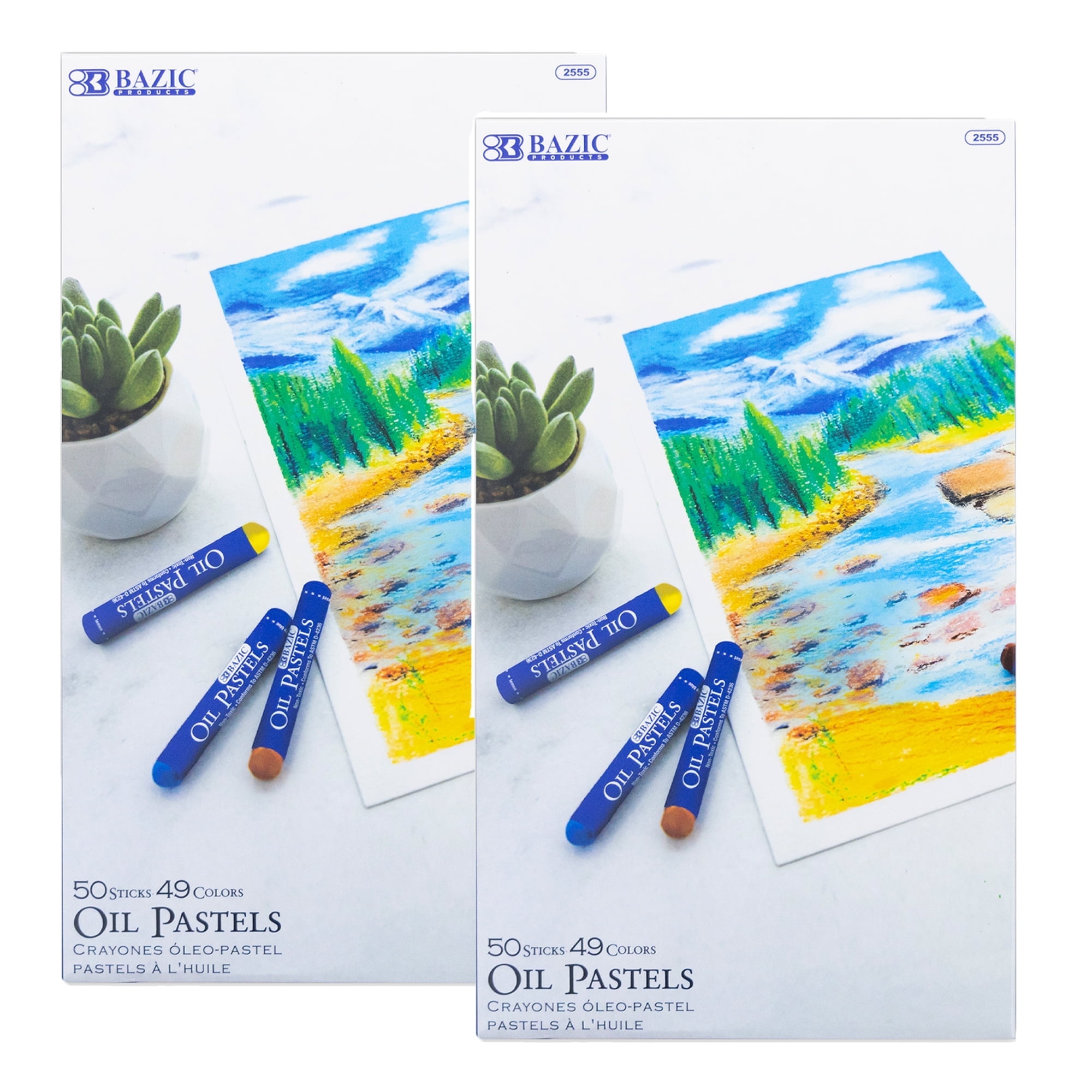 BAZIC Oil Pastels Set 50 Colors, Soft Pastels for Artists Drawing Blending, 2-Packs - Walmart.com