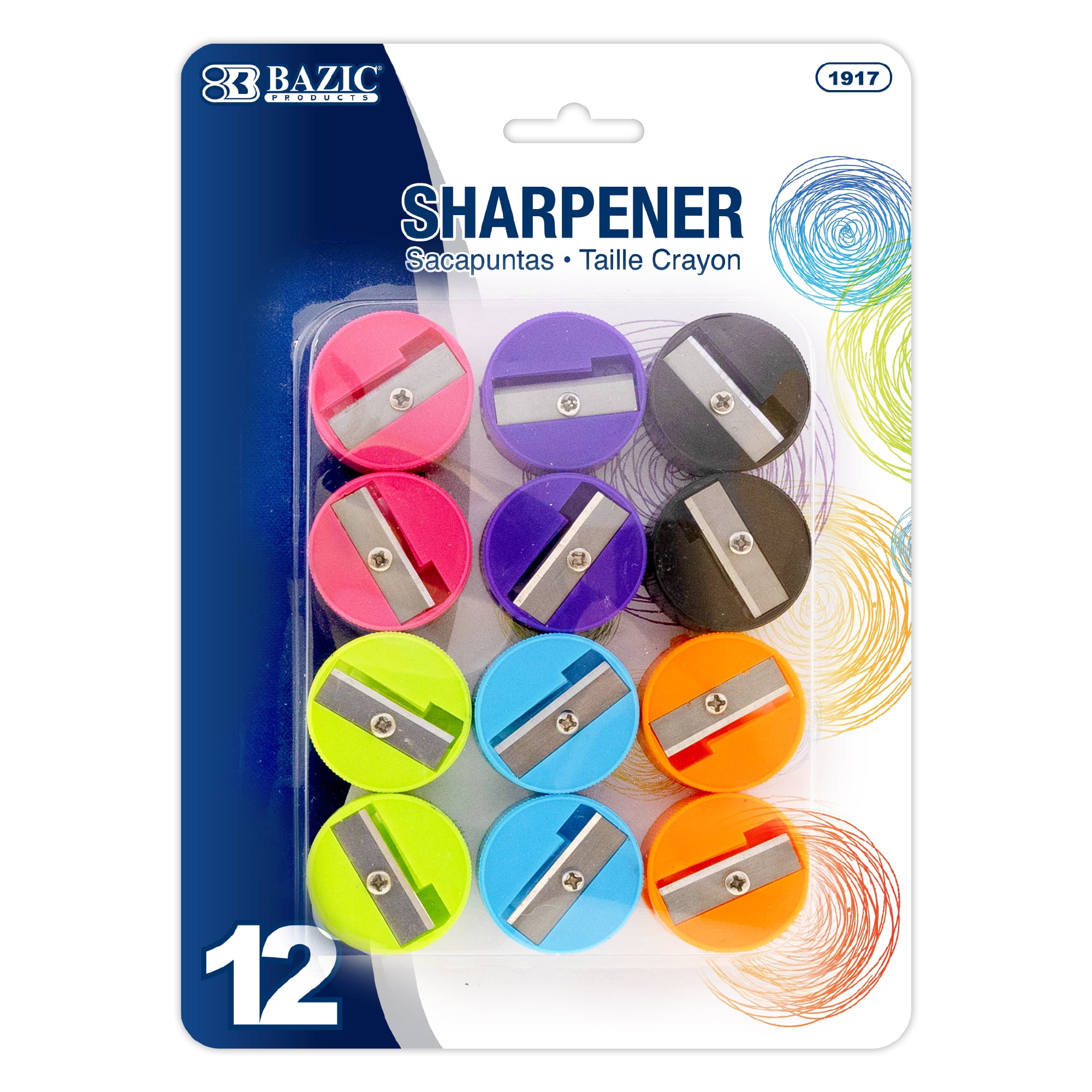 BAZIC Pencil Sharpener Round Single Hole Blade, Total 288 Count ...