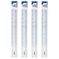 BAZIC Plastic Clear Rulers 12 inch (30cm), Inches Centimeter Metric ...