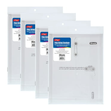 Lightahead Clear Poly Envelopes, Snap Closure, Letter A4 size, 2 of ...