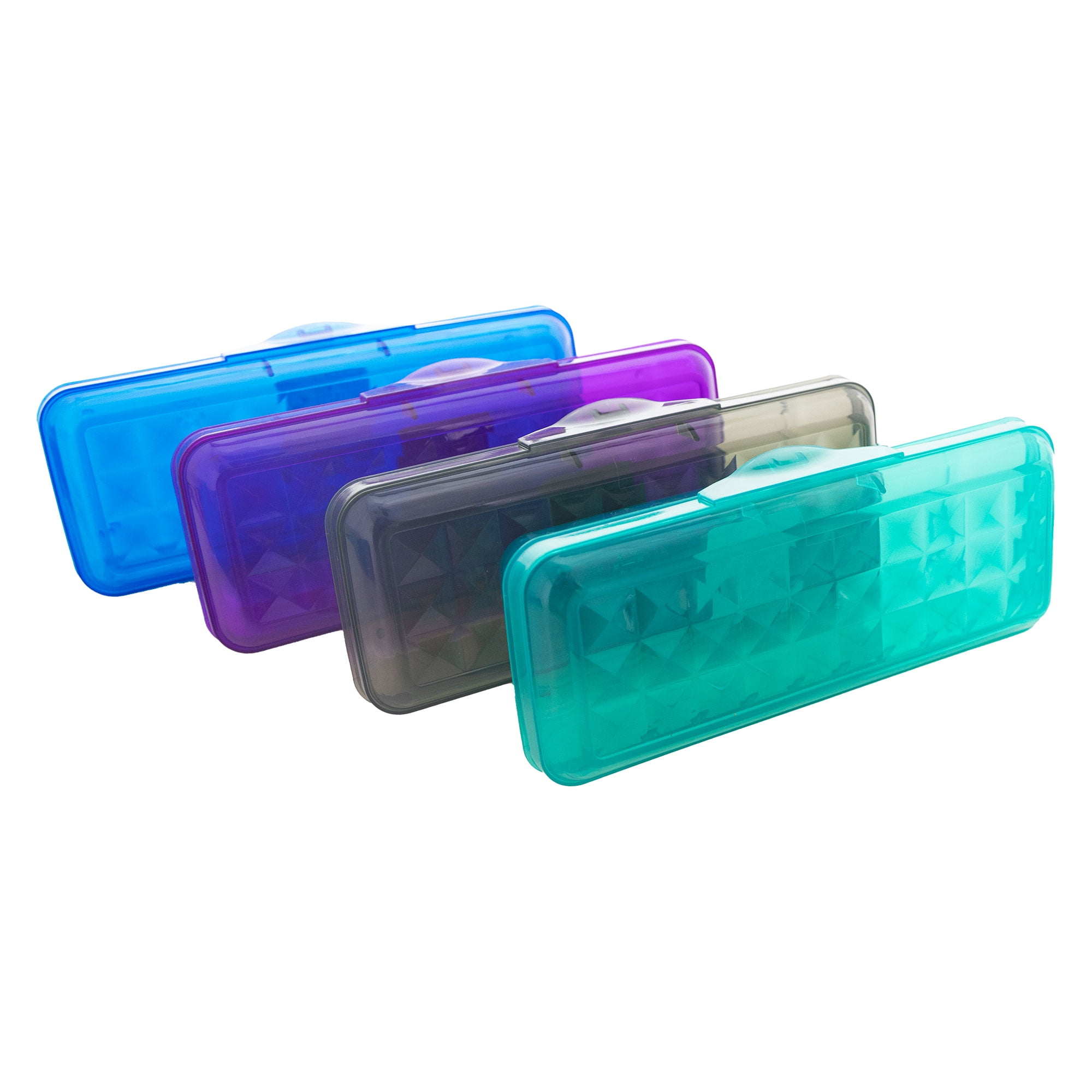 BAZIC Plastic Pencil Case 8" Storage Box, Assorted Color, Translucent ...
