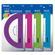 Westcott 6 inch Student Clear Plastic Circular Protractor Tool, 1 Piece ...