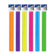 Bazic Transparent Jeweltones Color Ruler 12" , Measure inch/cm(2 Packs ...