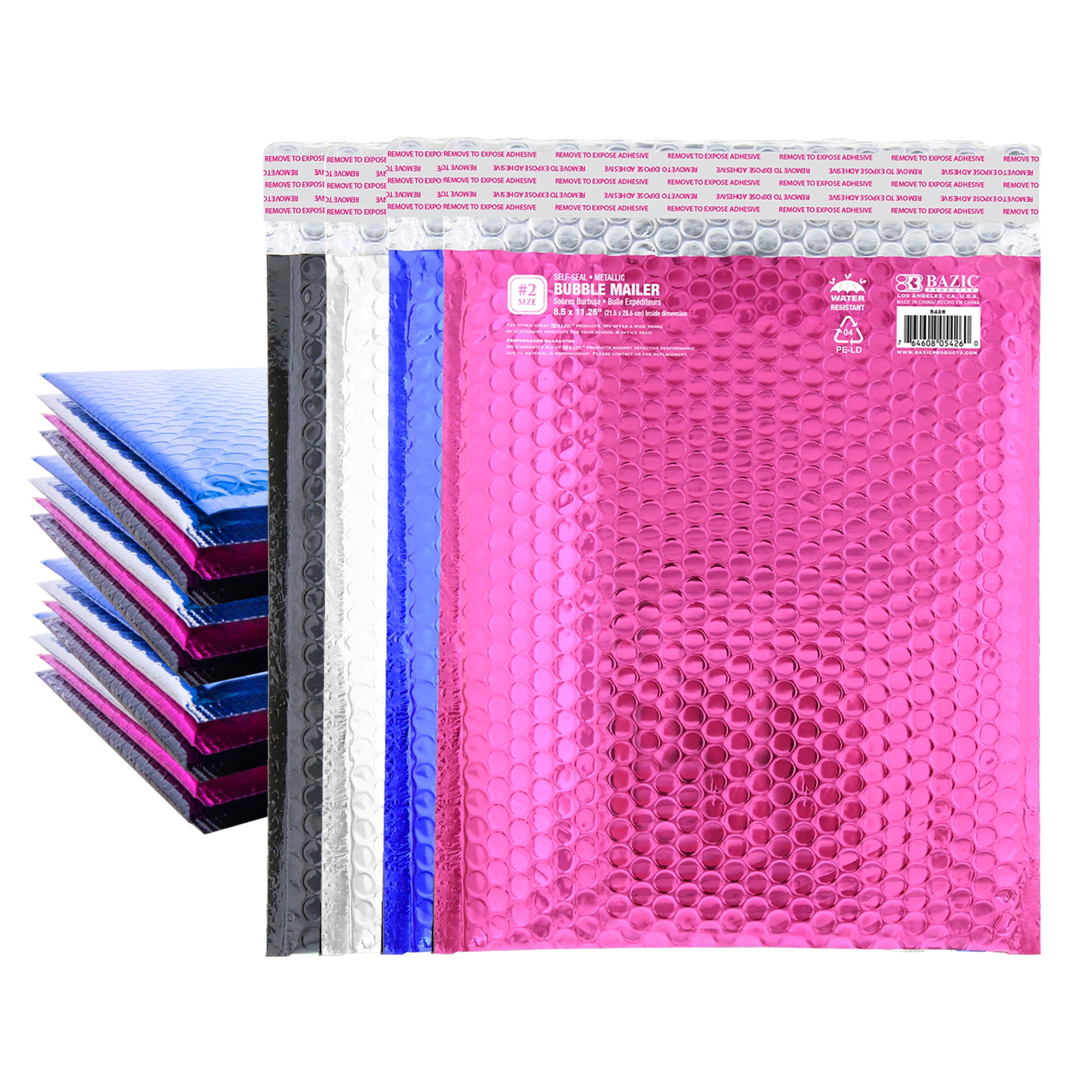 BAZIC Poly Bubble Mailers 10.5"x15" #5 Metallic Color Padded Envelope ...