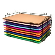 Sax Art Stand Rolling Painting Storage Rack, 40 Metal Shelves, 26 x 25 ...