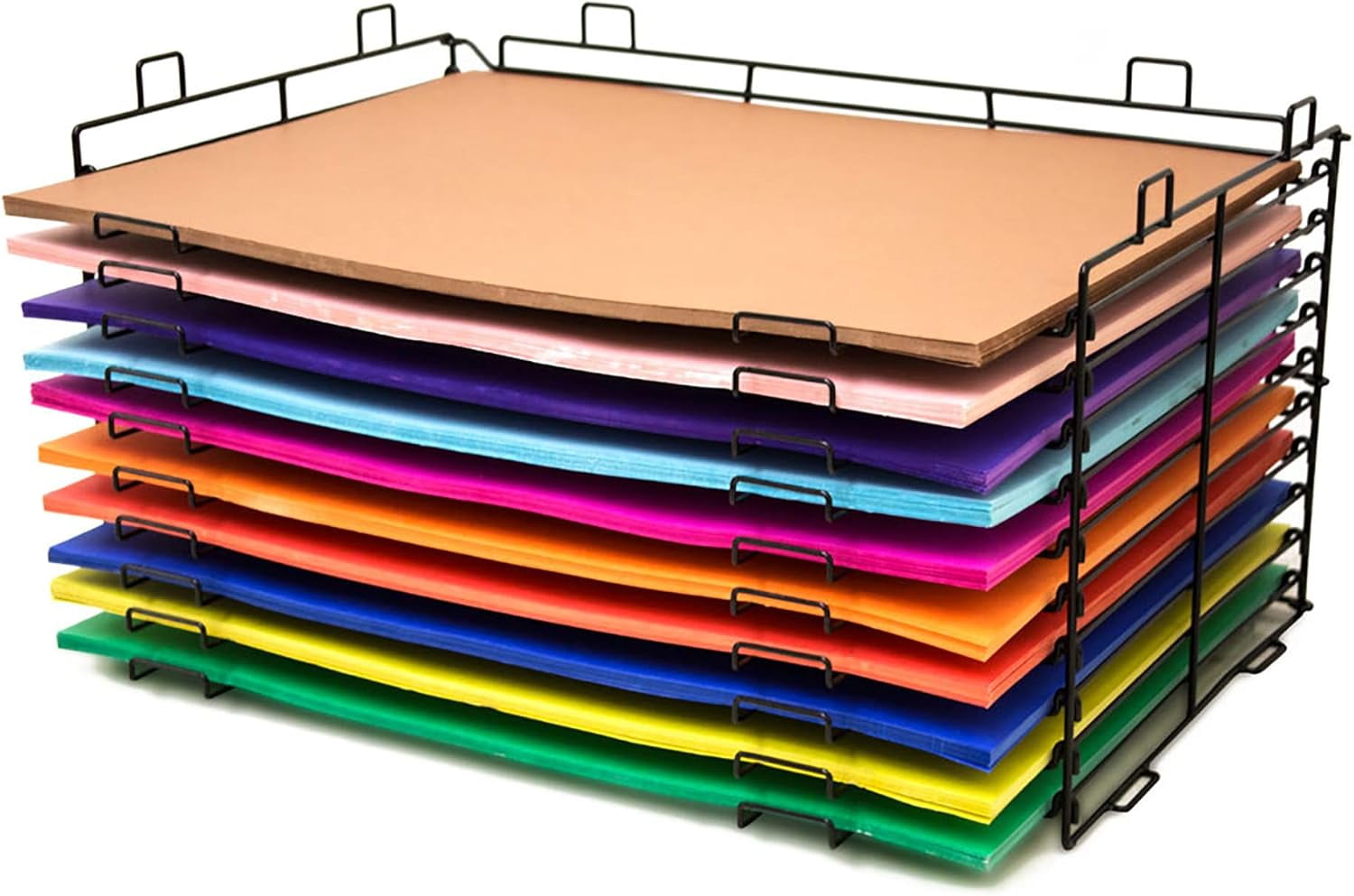 BAZIC Poster Board Display Rack Stackable 10-Slots, Art Drying Racks ...