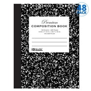 BAZIC Composition Book Blue Marble Unruled Ruled 100 Sheet Notebook, 1 ...