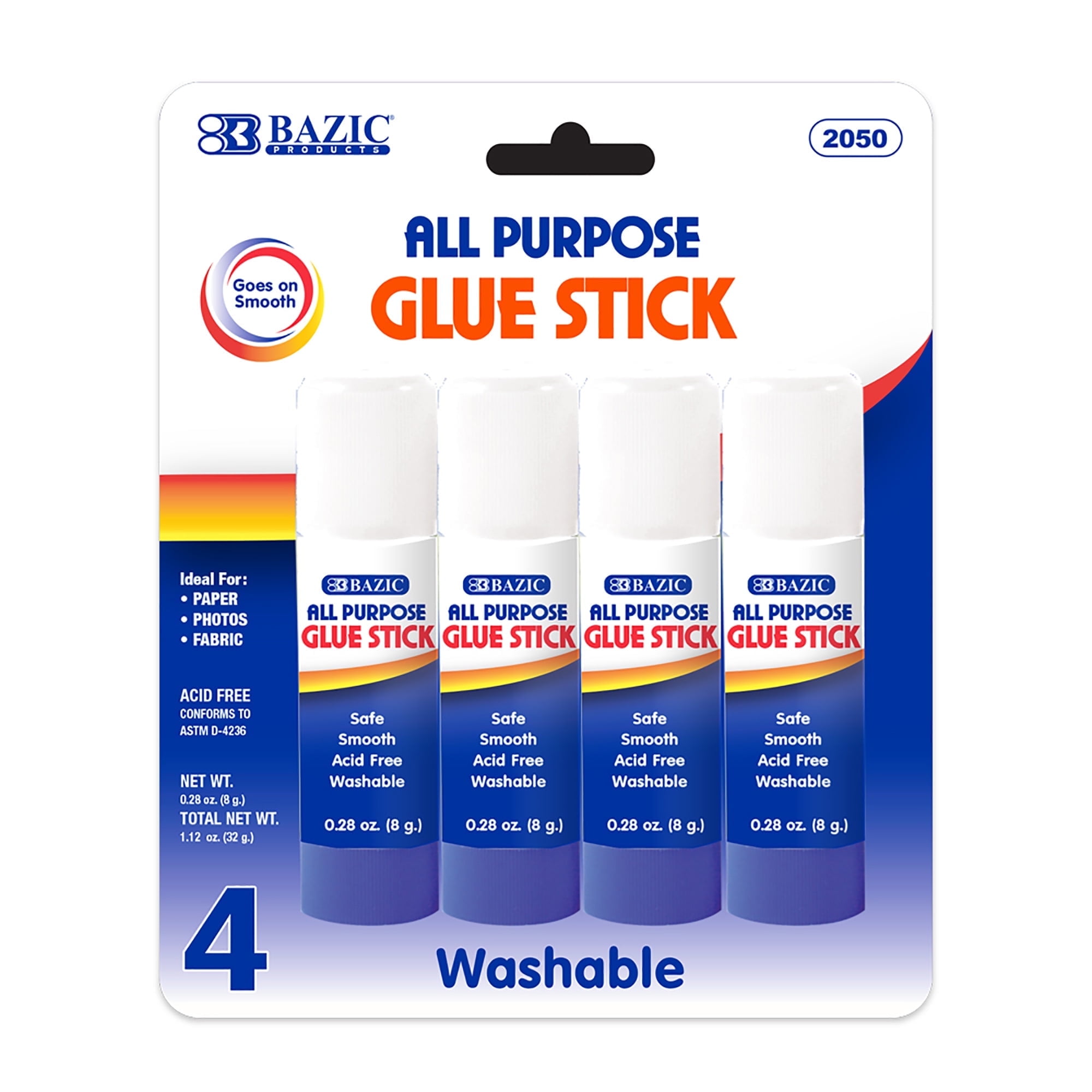 BAZIC Premium Glue Stick 8g/0.28 Oz,White Glue Sticks, Multi-Purpose ...
