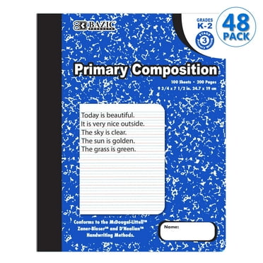 BAZIC Composition Book Black Marble College Ruled 100 Sheet Notebook, 1 ...