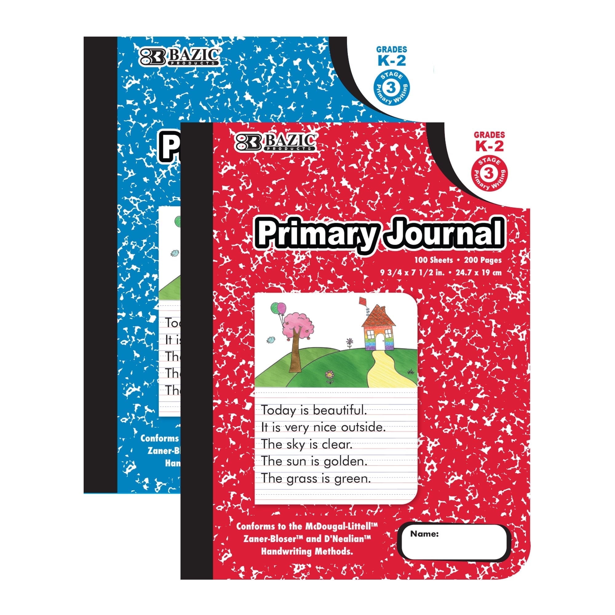 BAZIC Primary-Ruled Journal COMPOSITION BOOK for Pre-School to 2nd ...