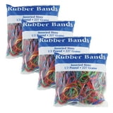 BAZIC Rubber Bands, Assorted Size 1/2 Lbs., Colors Sizes May Vary, 4 ...