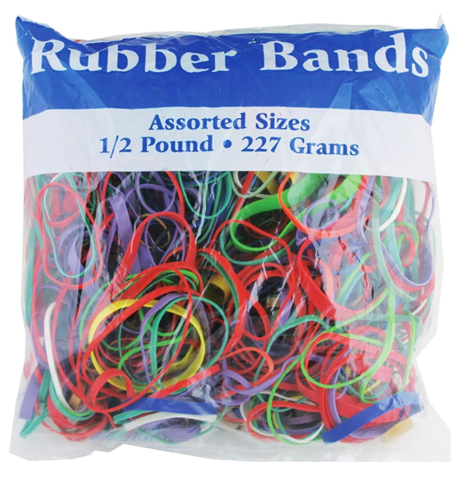 BAZIC Rubber Bands, Assorted Size 1/2 Lbs. Made in USA, Elastic ...