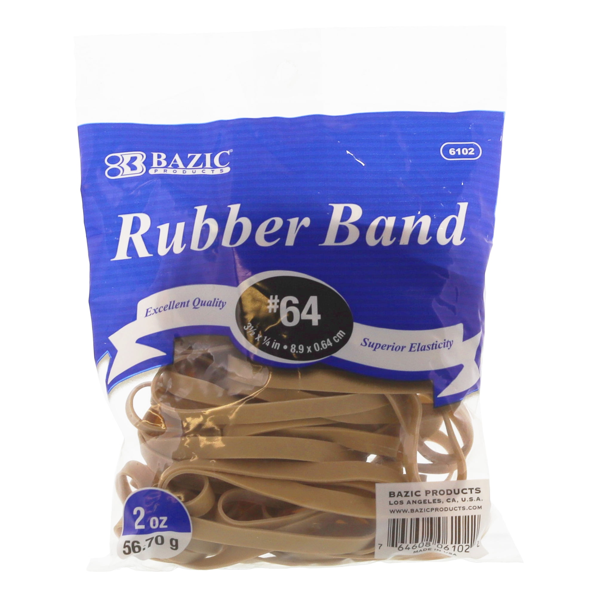 BAZIC Large Size #64 Rubber Bands, 2 Oz., Variety Office Supply, Made ...