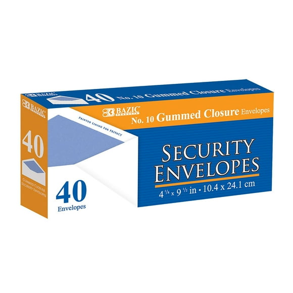#10 Security Envelopes in #10 Envelopes - Walmart.com