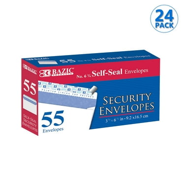 BAZIC #6 3/4 Standard Business White Envelopes, Moist Gummed Seal, 3 5/ ...
