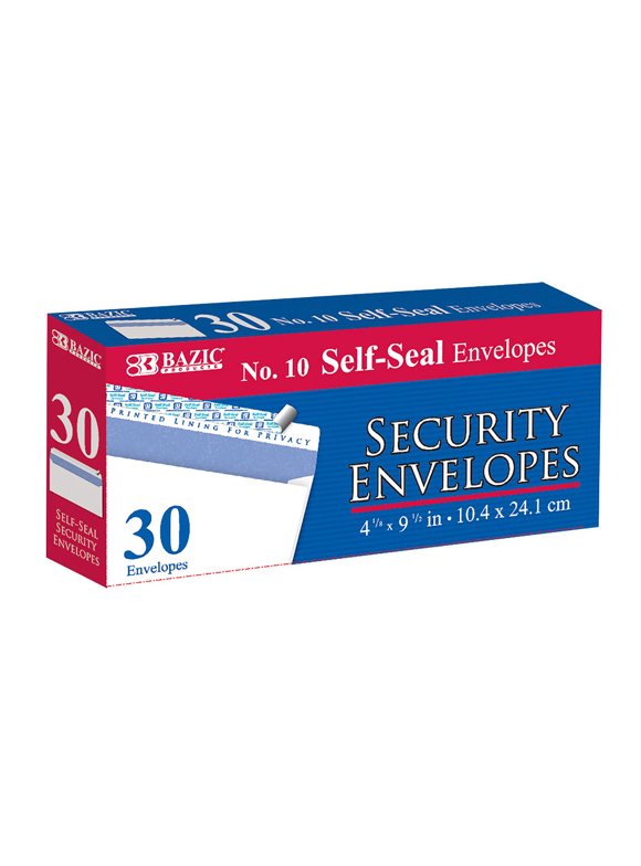 #10 Security Envelopes in #10 Envelopes - Walmart.com