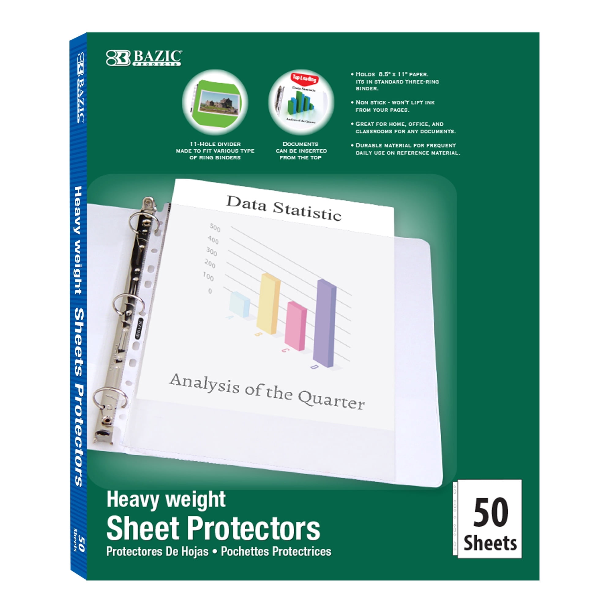 BAZIC Heavy Weight Top Loading Sheet Protectors (50/Box) [2133 ...