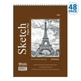 BAZIC Sketch Pad 50 Sheet 6" X 8" Top Spiral Sketchbook Drawing Pads ...