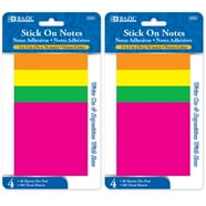 Free Shipping! BAZIC Sticky Notes 4x6 Lined Ruled Neon Color, (50 ...