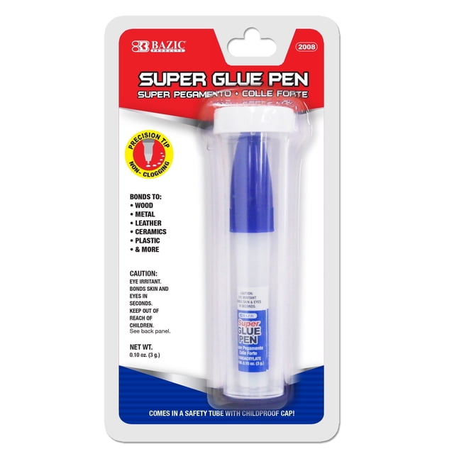 BAZIC Super Glue Pen Precision Tip Applicator 3g/0.10 Oz, Precise ...