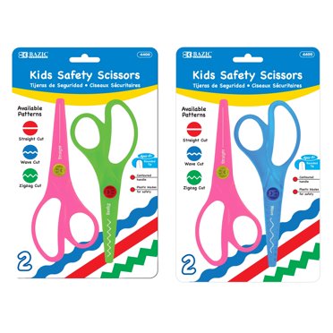 BAZIC Training Scissors 5" School Student Safety Blunt Tip Stainless ...