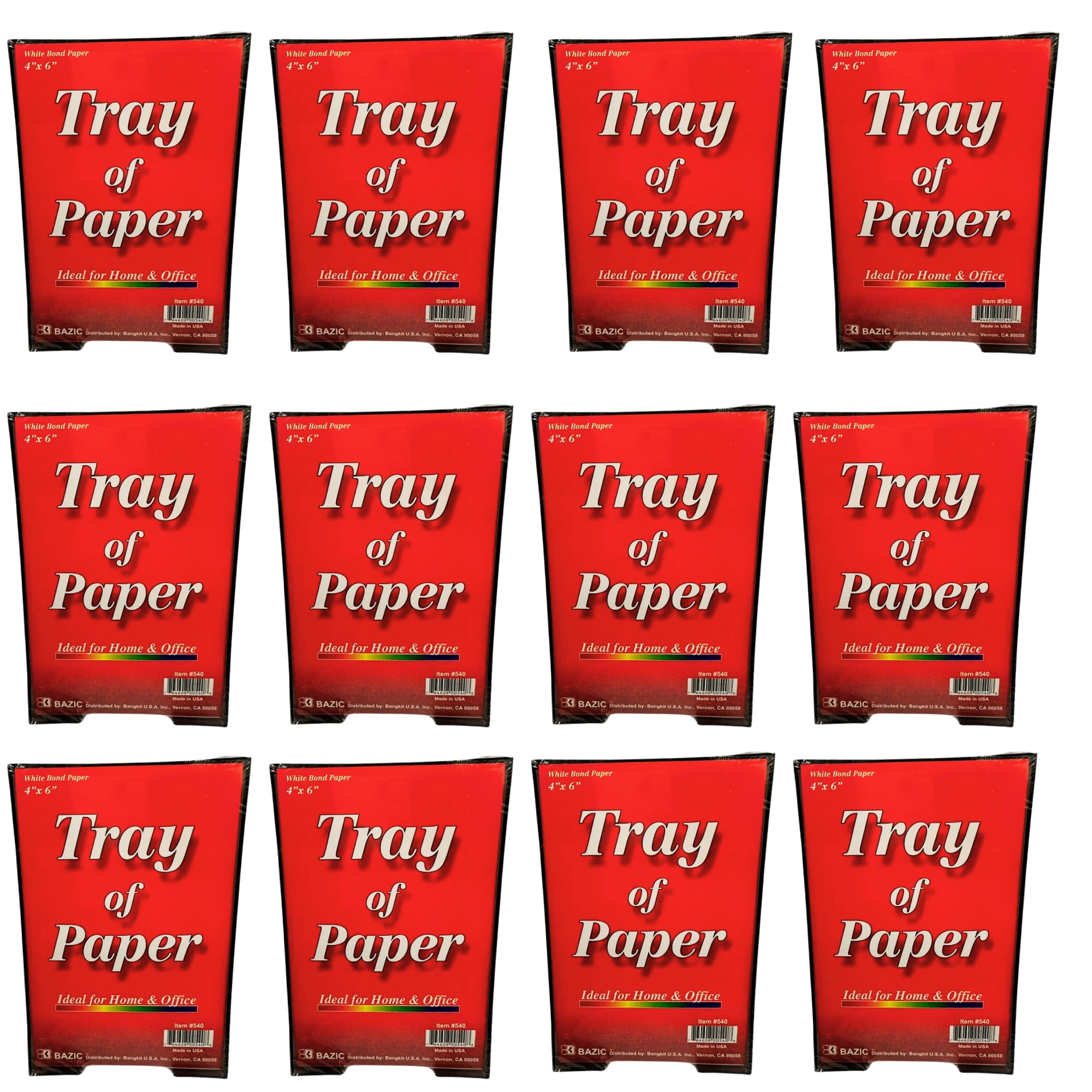BAZIC - Tray of Paper - White Bond Paper "4x 6" - Ideal for Home ...
